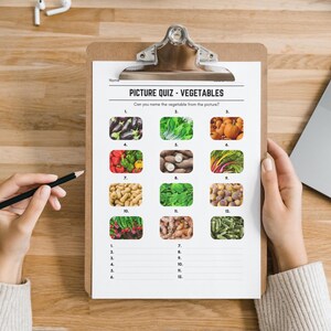 Printable Vegetables Picture Quiz With Answers: Picture Round Quiz ...