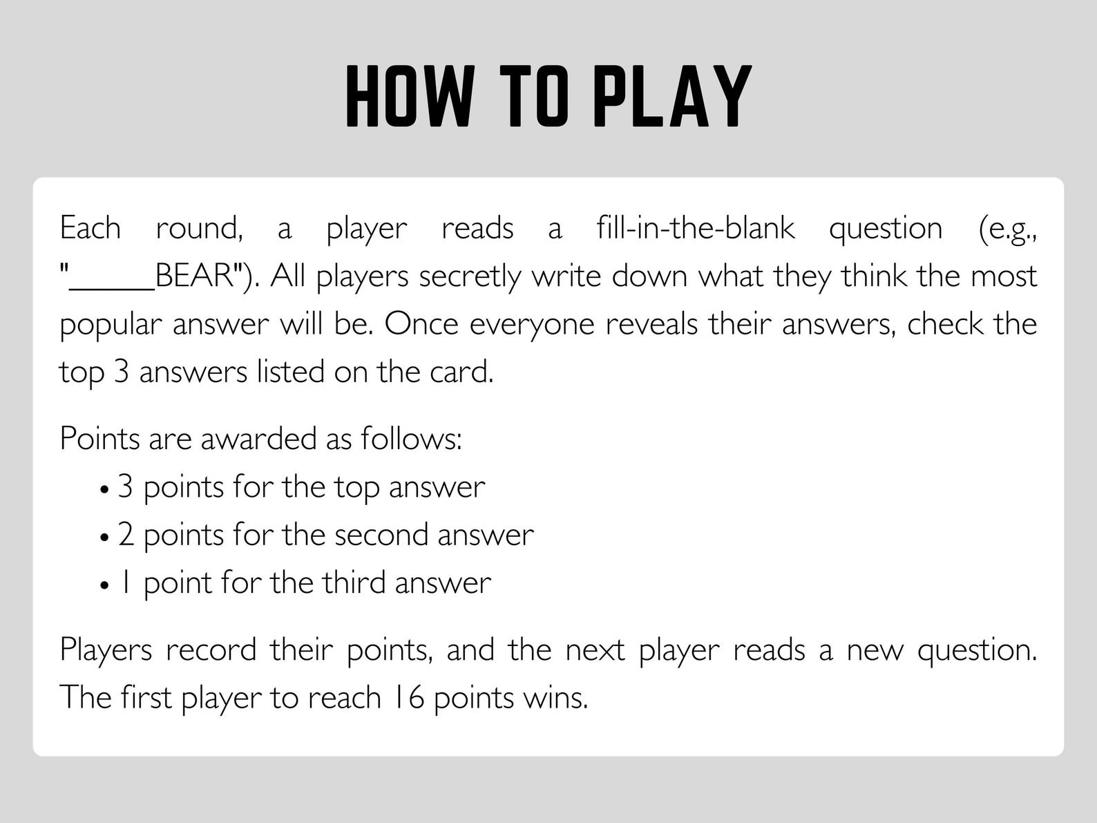 Fill the Blanks - Printable Party Game | Downloadable Blankety Blank ...