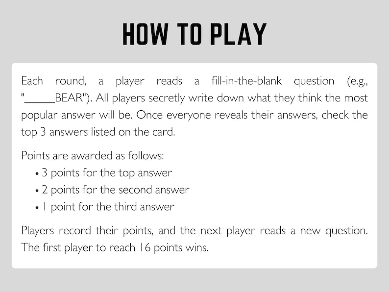 Fill the Blanks - Printable Party Game | Downloadable Blankety Blank ...