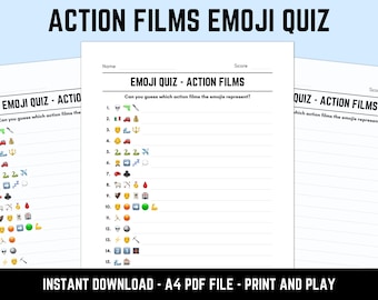 Printable Family Films Emoji Quiz With Answers | Emoji Pictionary ...