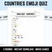 Printable Countries Emoji Quiz With Answers: Emoji Pictionary Sheets ...