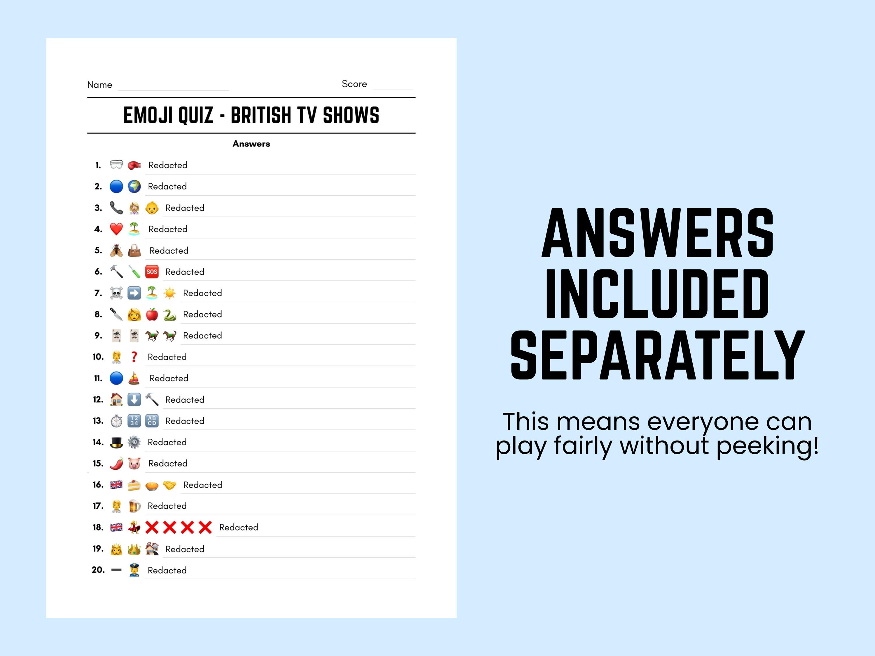 Emoji Quiz And Answers Uk