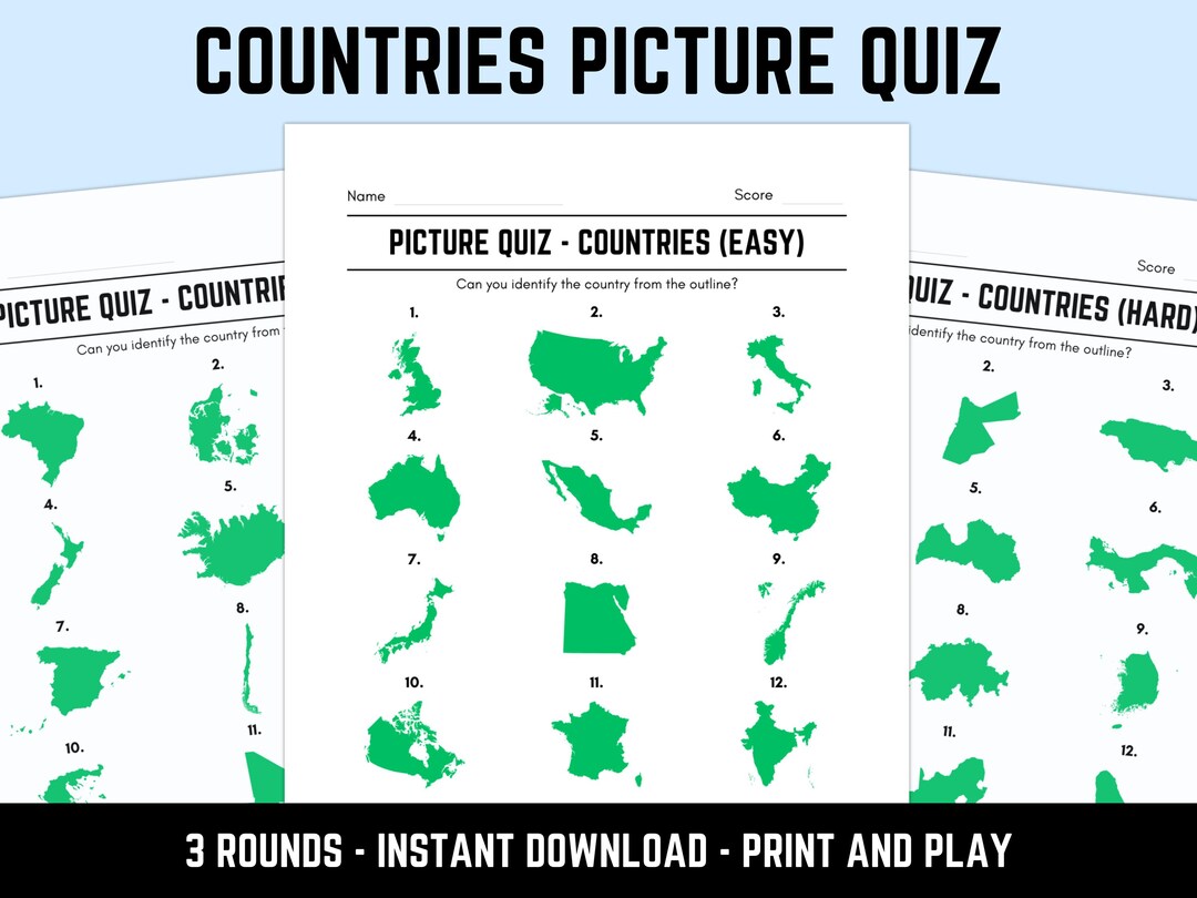 Printable Countries Picture Quiz With Answers: Picture Round Quiz ...
