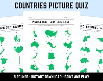 Printable Flags Picture Quiz With Answers: Picture Round Quiz Sheets ...