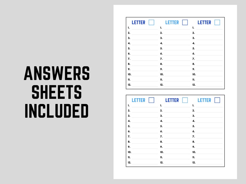 Family Categories: Printable Large Group Party Game for Kids & Adults ...