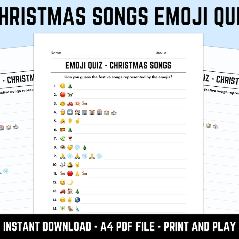 Emoji Christmas Songs - Etsy
