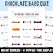 Printable Chocolate Bars Picture Quiz With Answers - Etsy