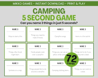 Camping Friendly Feud: Printable Large Group Party Game for Kids ...