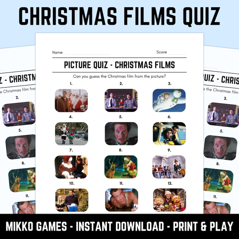 Trivia Quiz Answer Sheets - Etsy