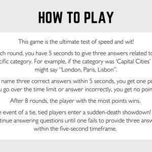Birthday 5 Second Game Printable Party Game Downloadable Birthday 5 ...