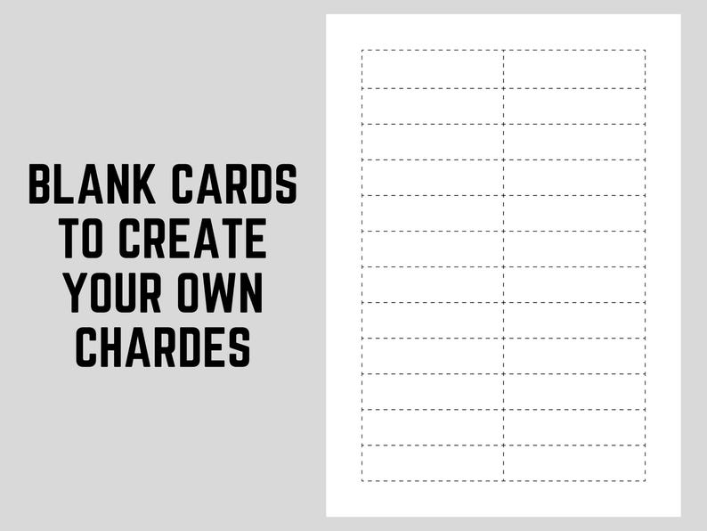 Family Charades: Printable Large Group Party Game for Kids & Adults ...