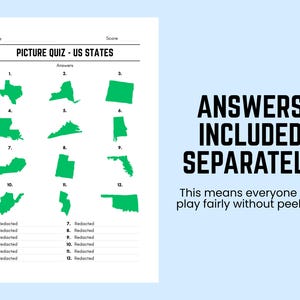 Printable US States Picture Quiz With Answers: Picture Round Quiz ...