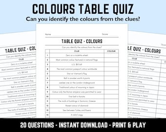 Printable Thank You Table Quiz With Answers Downloadable Pub Quiz ...