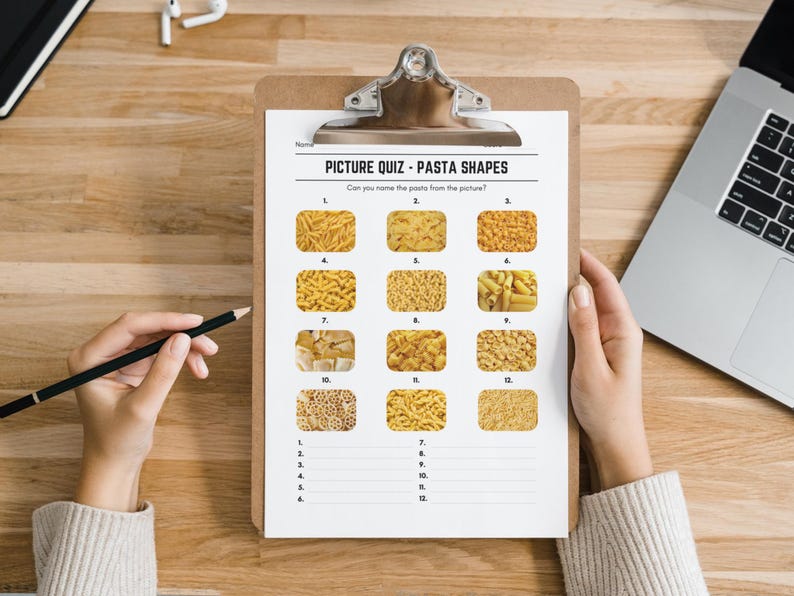 Printable Pasta Shapes Picture Quiz With Answers: Picture Round Quiz ...