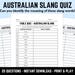 Printable Australian Slang Table Quiz With Answers | Downloadable Pub ...