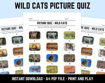 Printable Wild Cats Picture Quiz With Answers: Picture Round Quiz ...