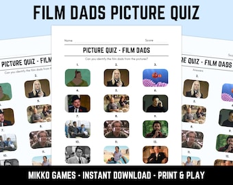 Printable Film Dads Picture Quiz With Answers: Picture Round Quiz ...