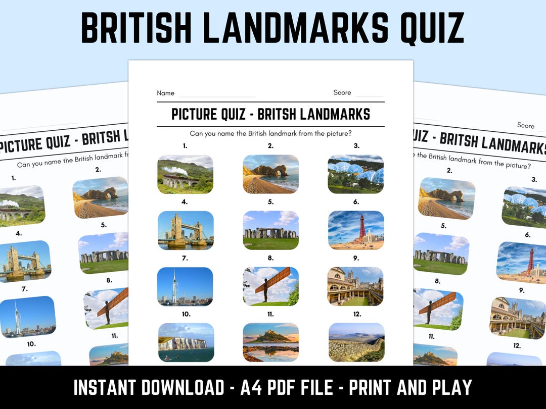 Printable British Landmarks Picture Quiz With Answers: Picture Round ...