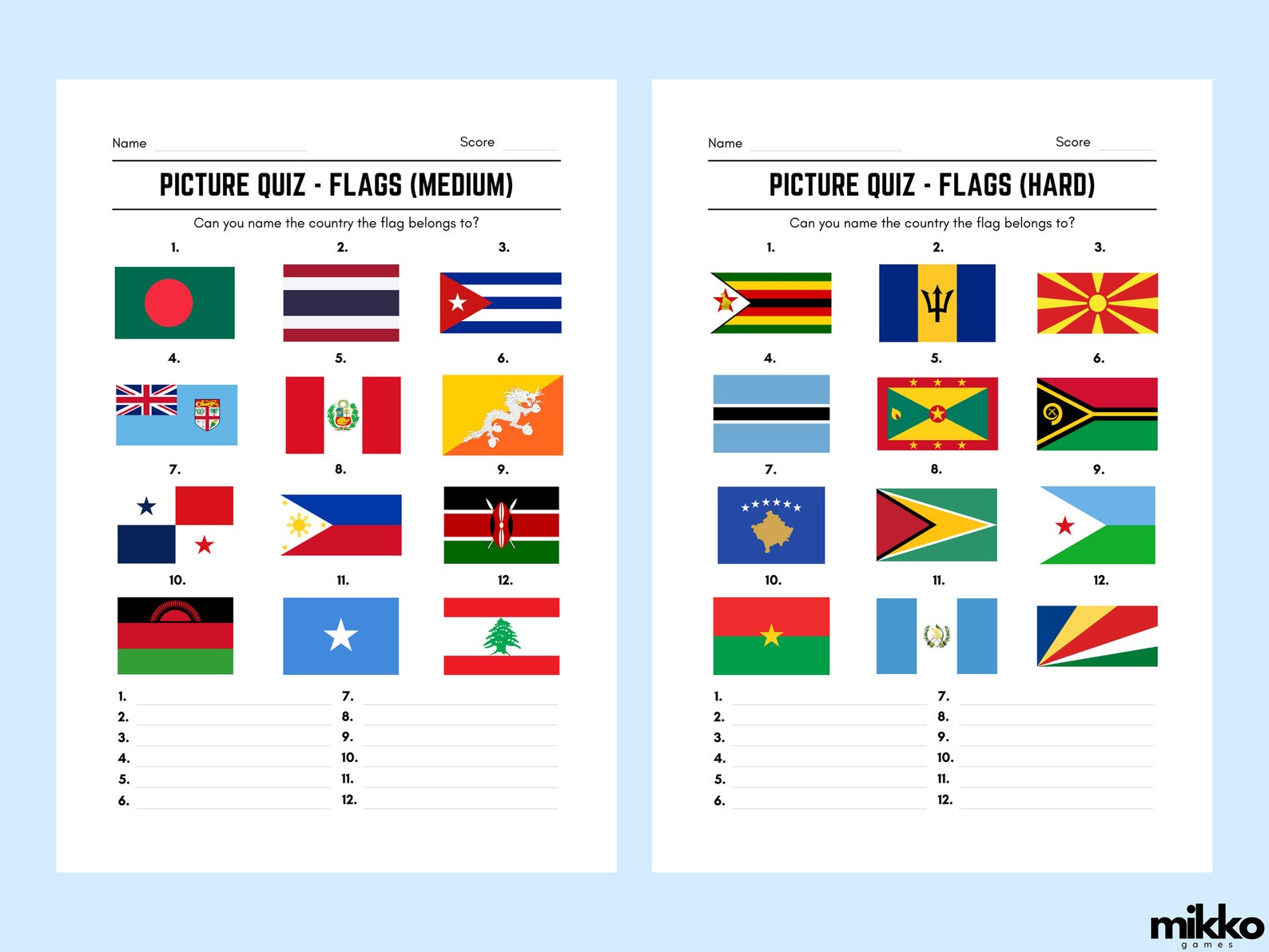 Printable Picture Quiz Bundle – 10 Fun Quizzes in 1 | Picture Round ...