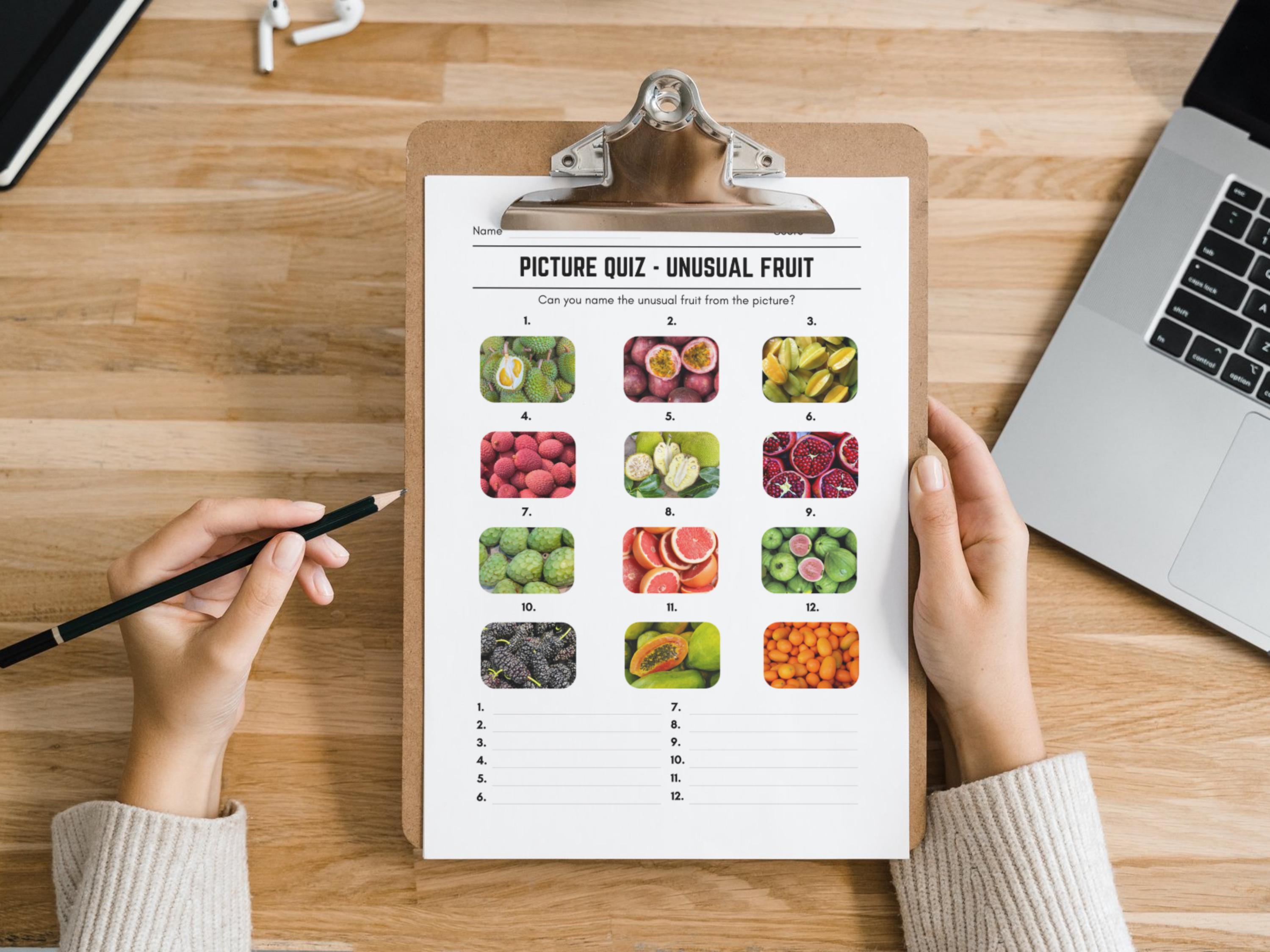 Printable Unusual Fruit Picture Quiz With Answers: Picture Round Quiz ...