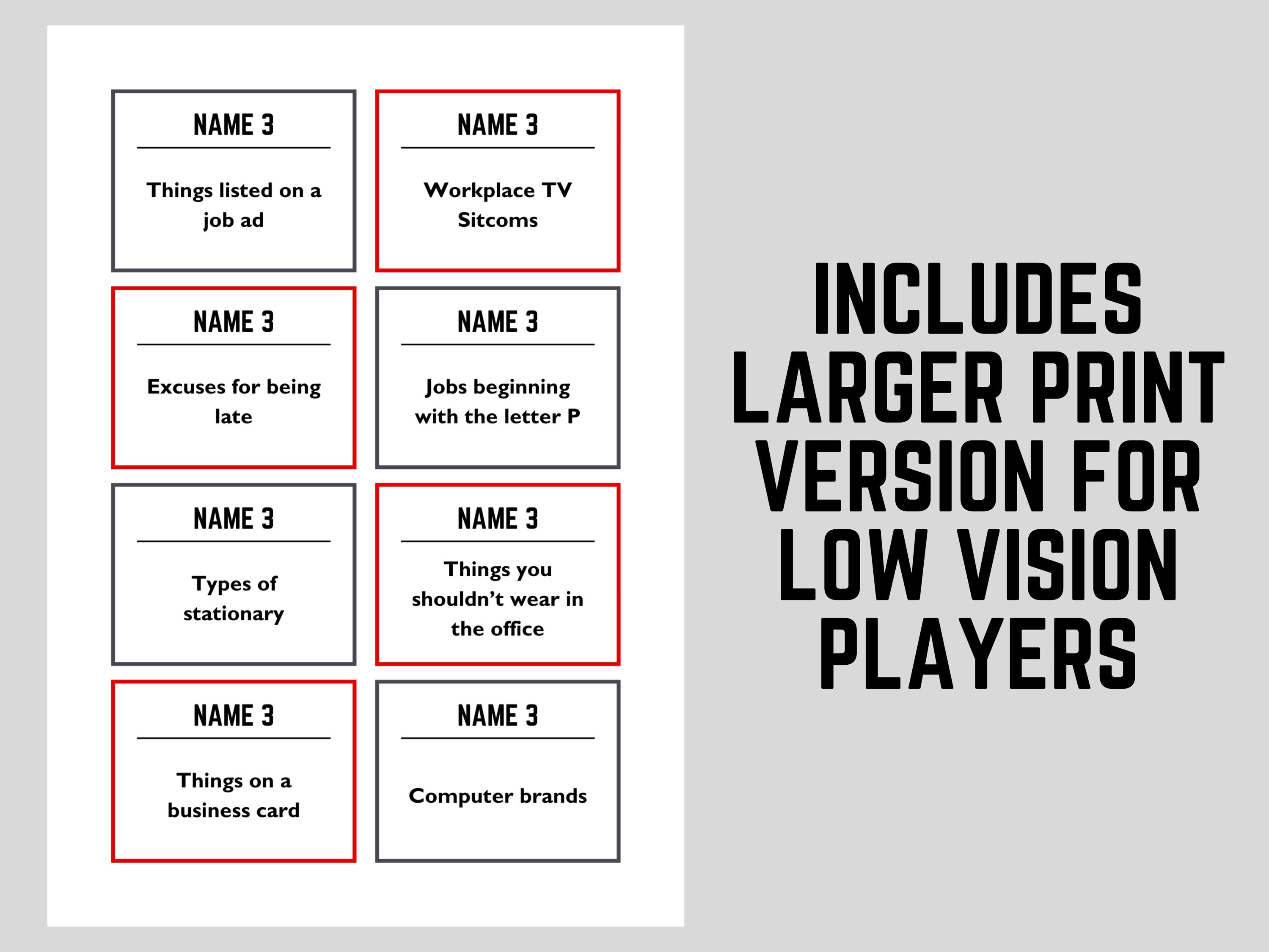 Office 5 Second Game: Printable Large Group Party Game for Adults ...