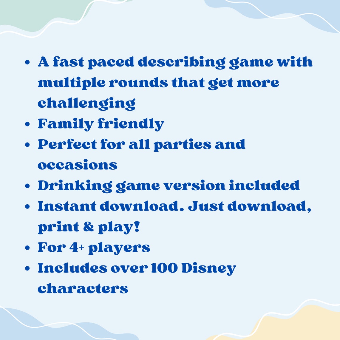 Disney Character Guessing Game. Instant Digital Download. Printable ...