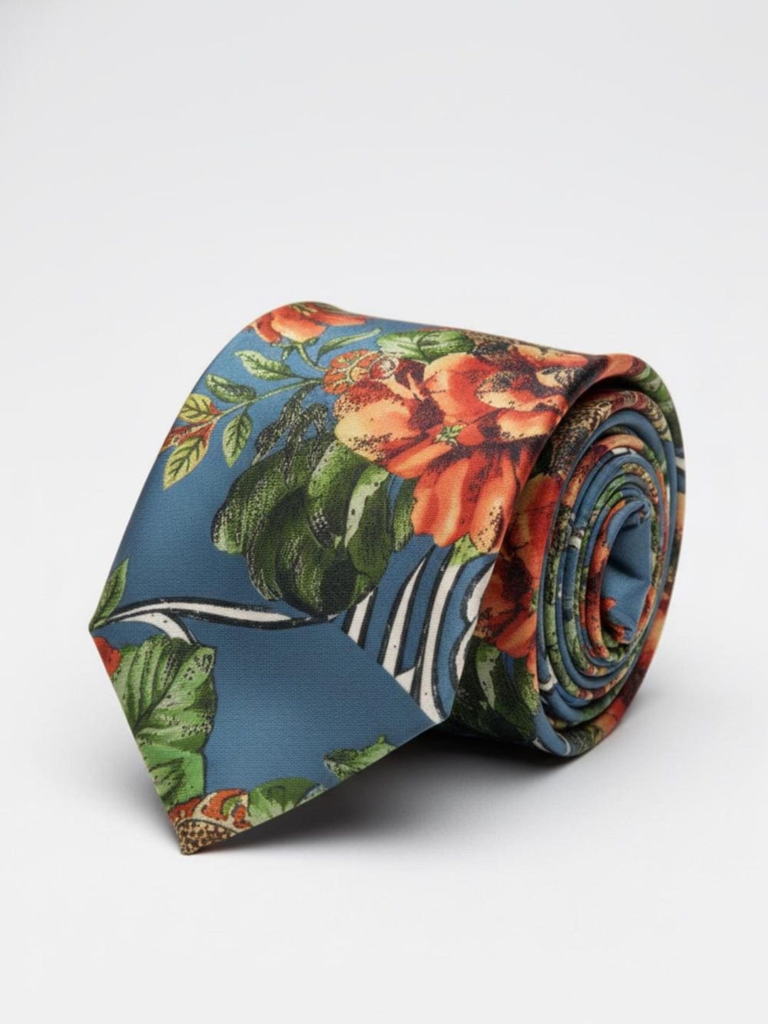 Men's Fashion Floral Silk Tie, Navy, 3 Inch - Etsy