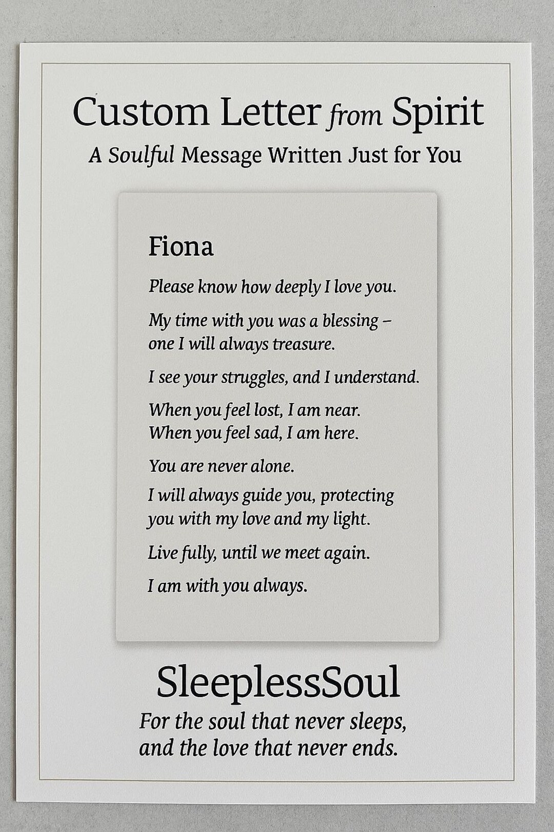 Custom Letter From Spirit – A Soulful Message Written Just for You - Etsy
