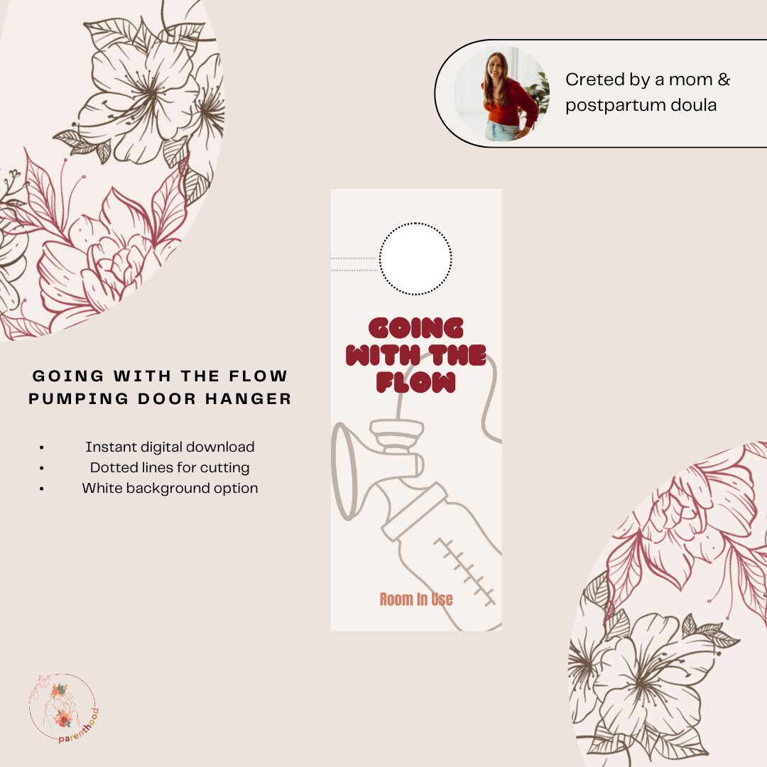 Printable Pumping Door Hanger - Etsy