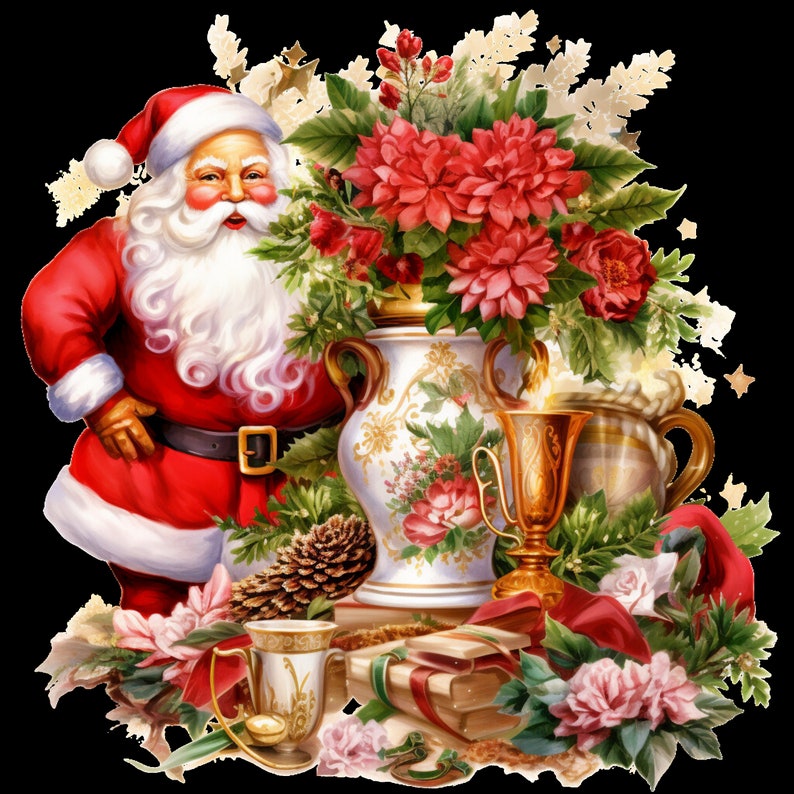 Watercolor Christmas Clipart Package, Festive Illustrations, Winter ...