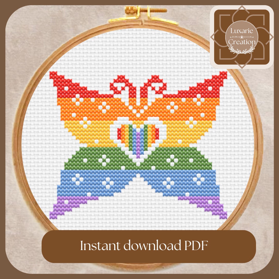 Digital PDF Pattern - Pride Flag Cross Stitch Pattern, Lgbtqia+ Cross ...
