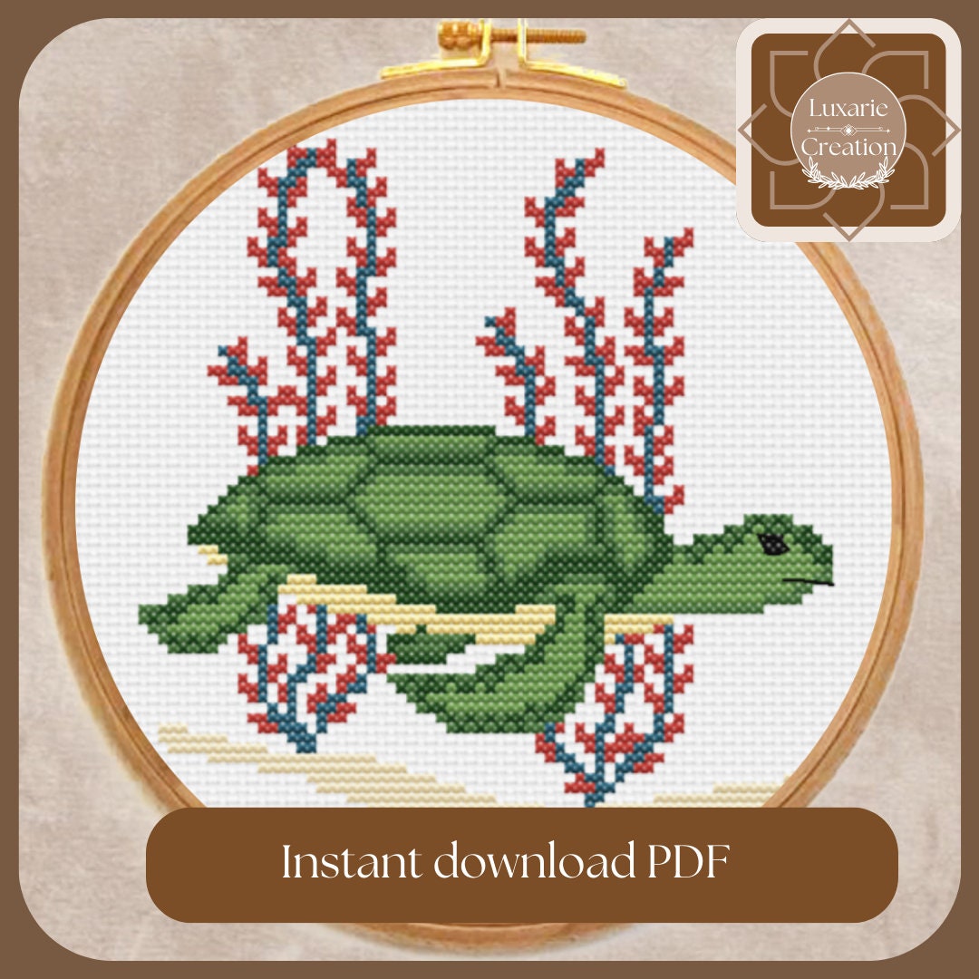 Digital PDF Pattern Turtle Cross Stitch Pattern - Etsy