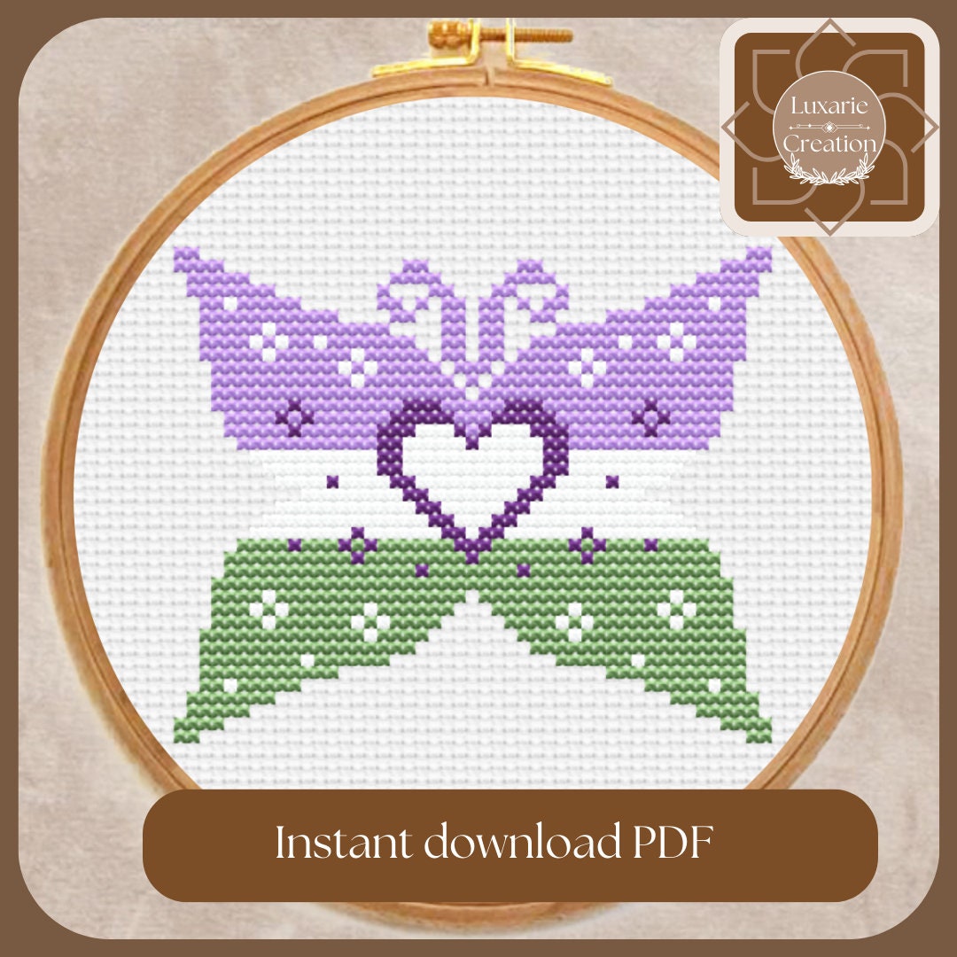 Digital PDF Pattern - Genderqueer Flag Cross Stitch Pattern, Lgbtqia+ ...