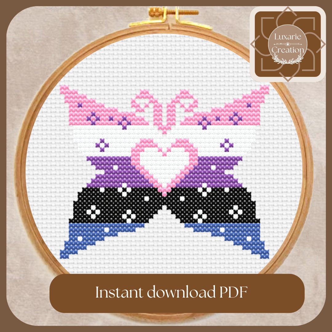 Digital PDF Pattern - Genderfluid Flag Cross Stitch Pattern , Lgbtqia+ ...
