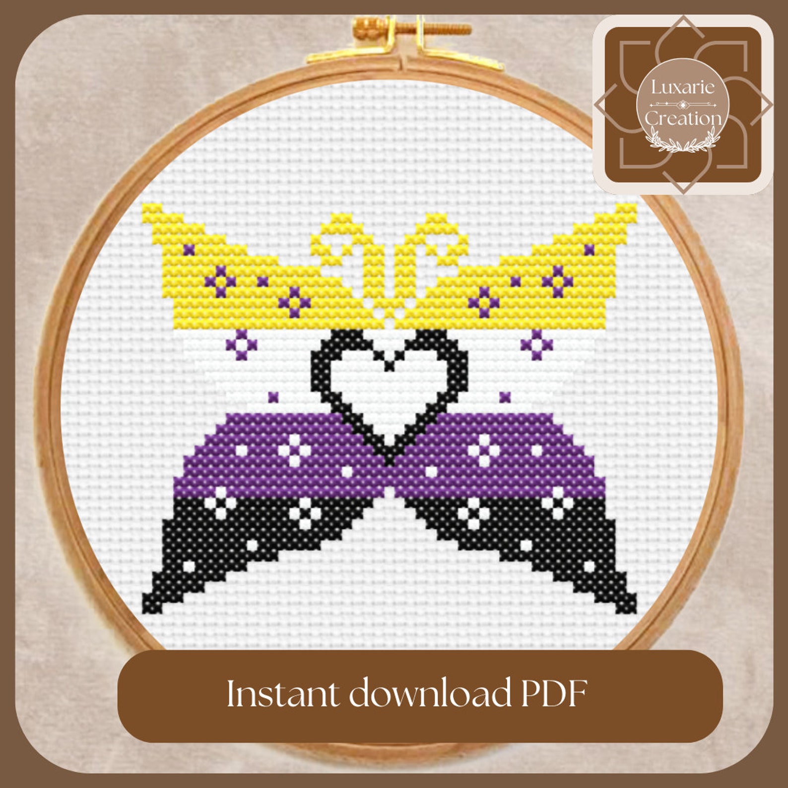 Digital PDF Pattern - Non Binary Flag Cross Stitch Pattern , Lgbtqia+ Cross Stitch Pattern - Etsy