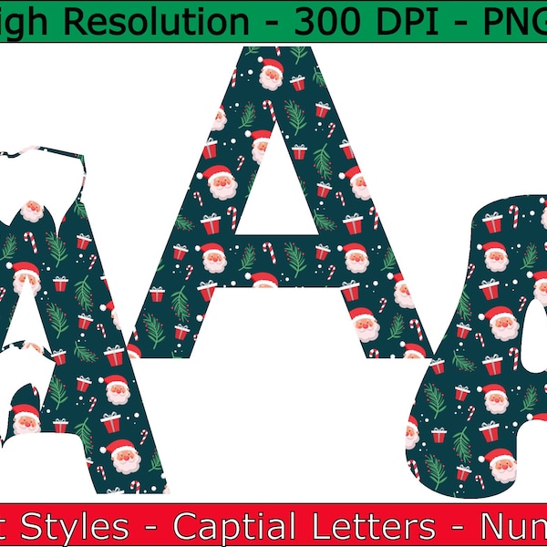 Santa Themed Letters - Etsy