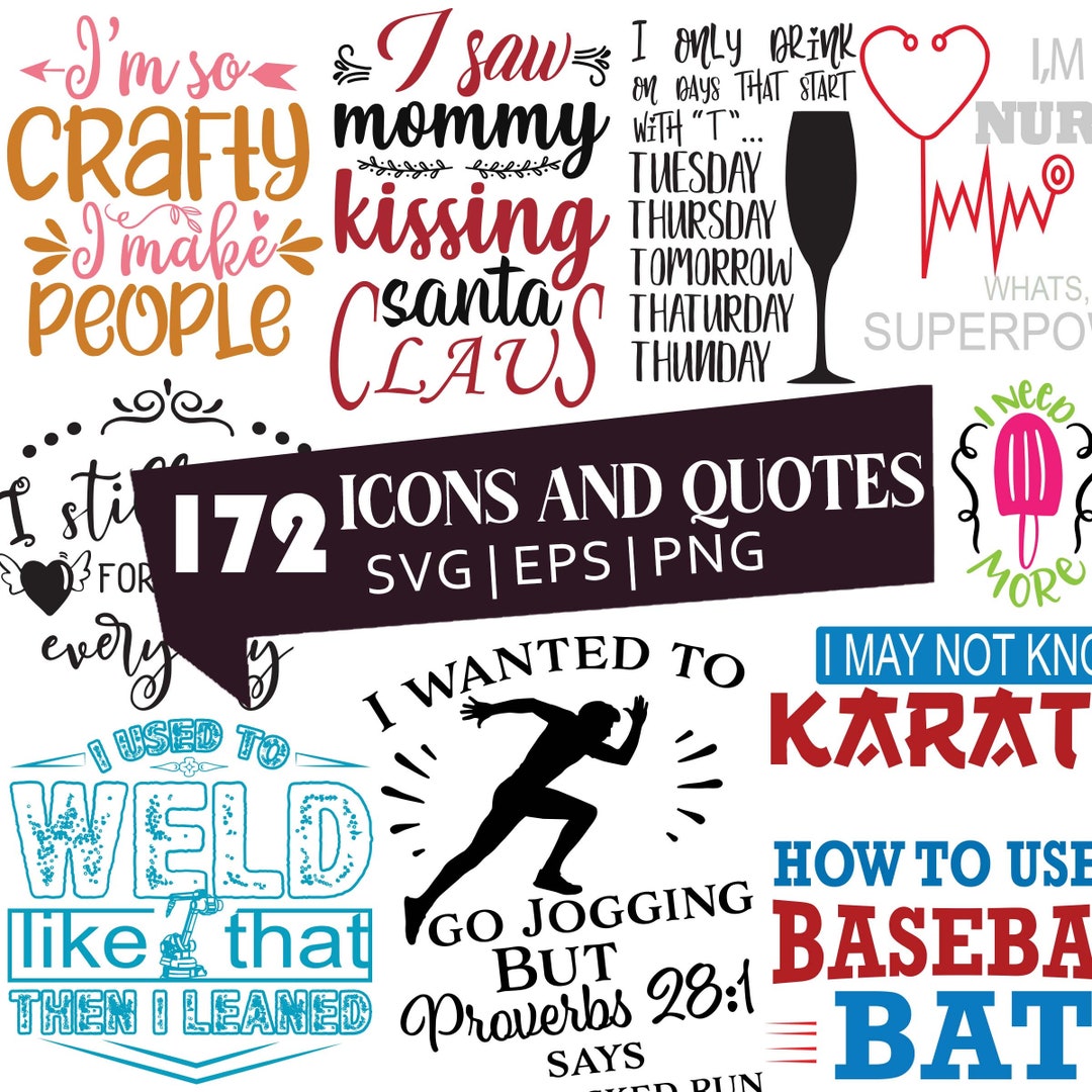 Icons and Quotes SVG Mega Bundle Icons Quotes Svg Social Media Icons ...