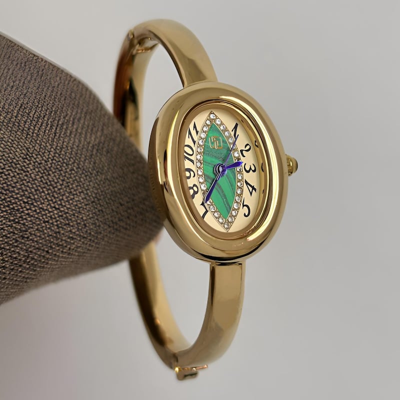 Gold and Green Dainty Watch - Etsy