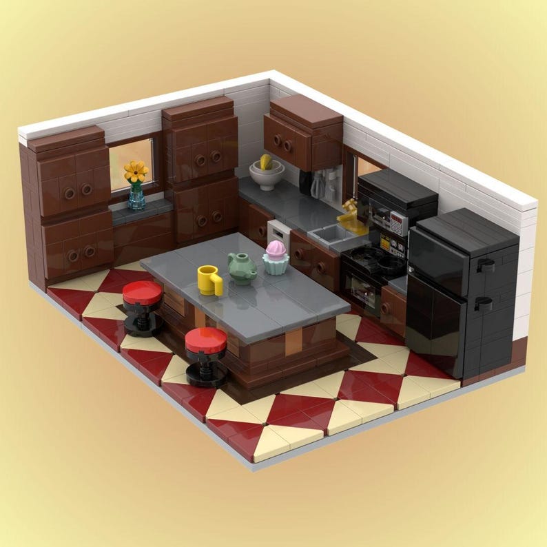 Custom LEGO Designer Kitchen Diorama Instructions - Etsy