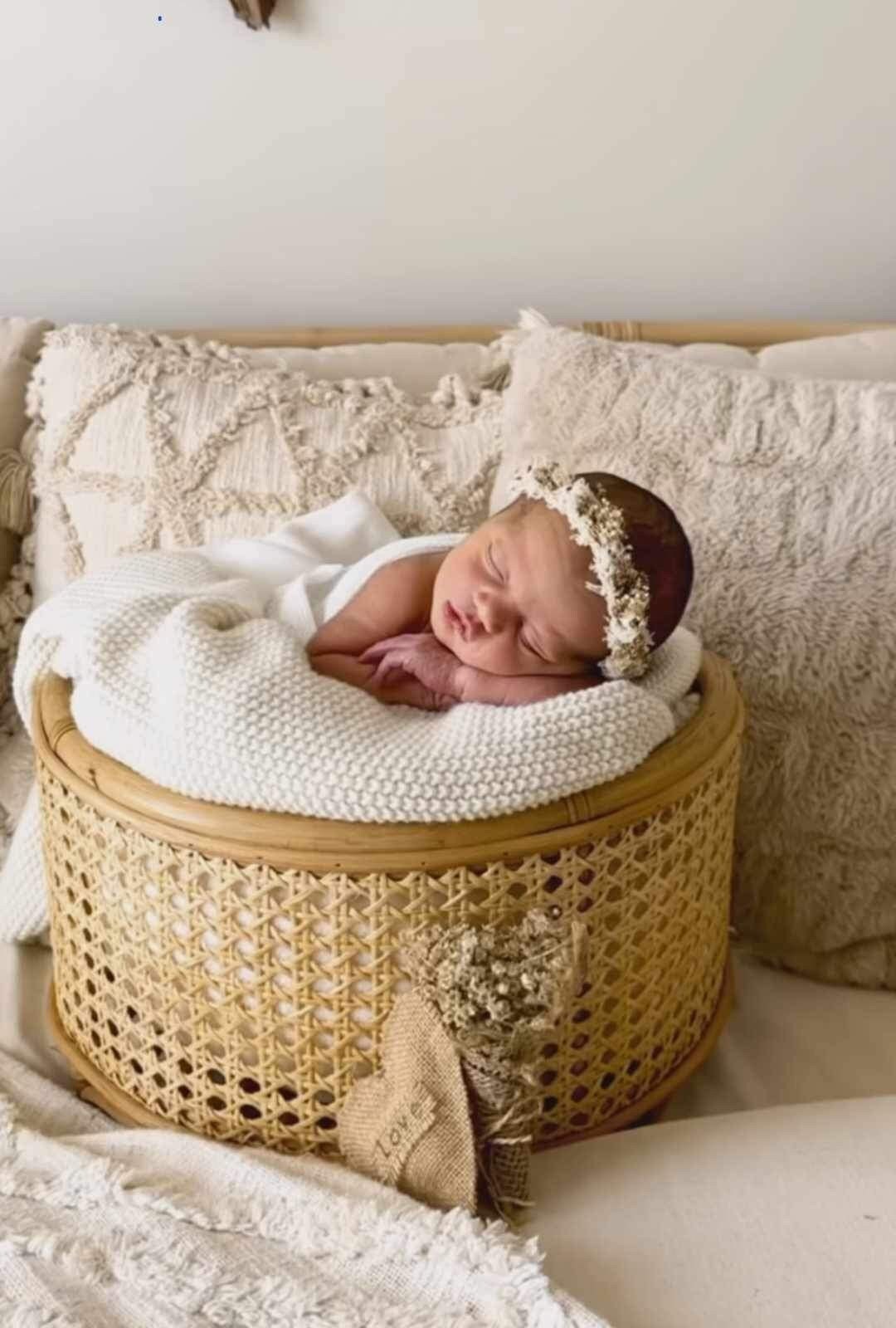 Rattan Childrens Baby Prop. Newborn Photography Prop. Infant Baby Boom ...