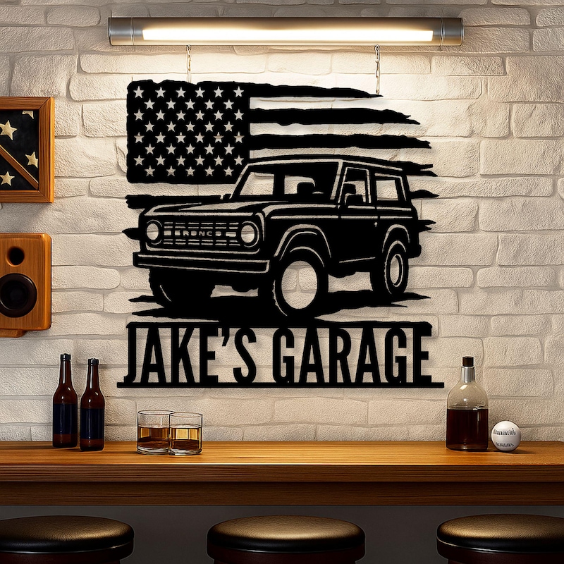 Custom Garage Sign Bronco - Etsy