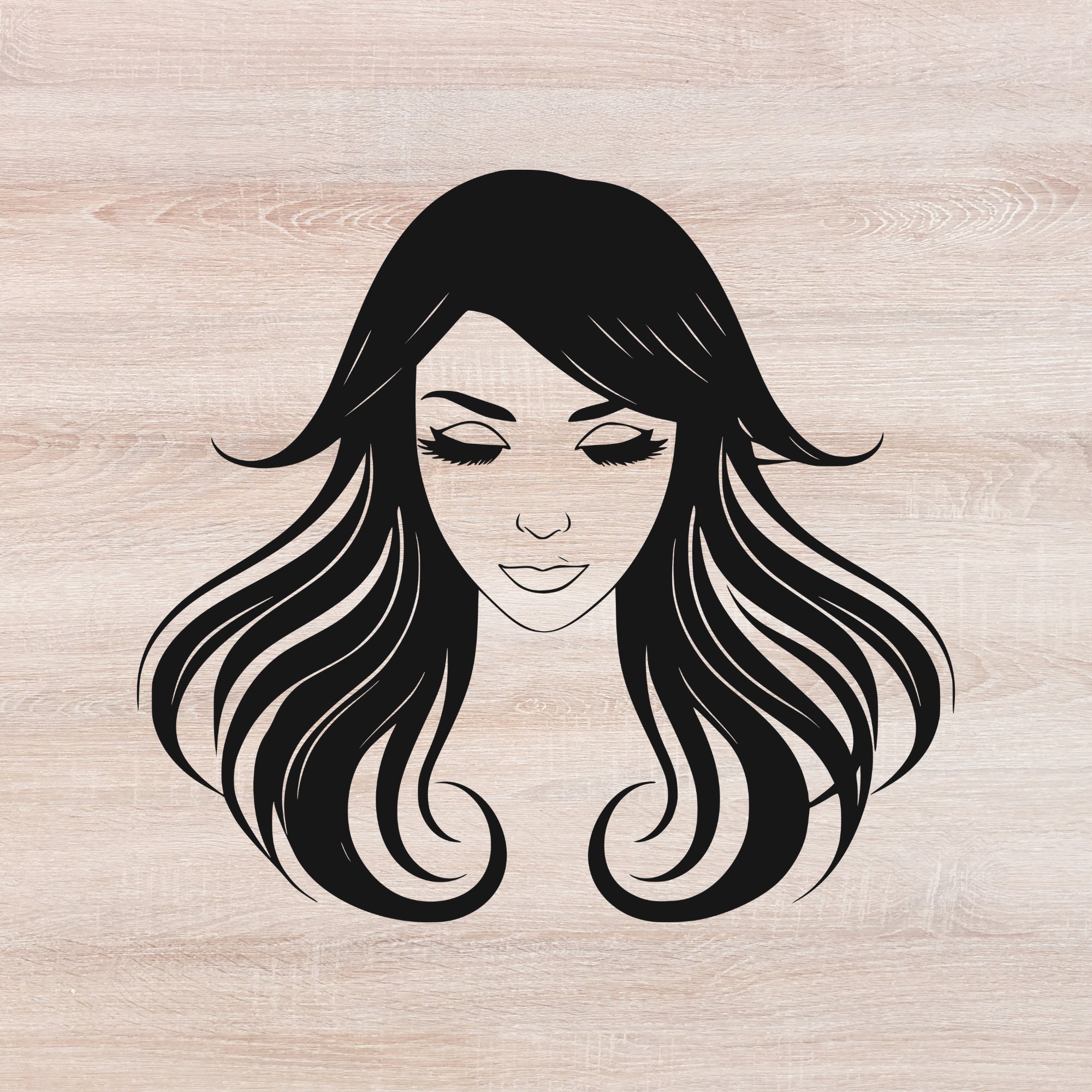 Woman Face Svg Woman Face Silhouette Woman Eyelashes Svg Woman Face