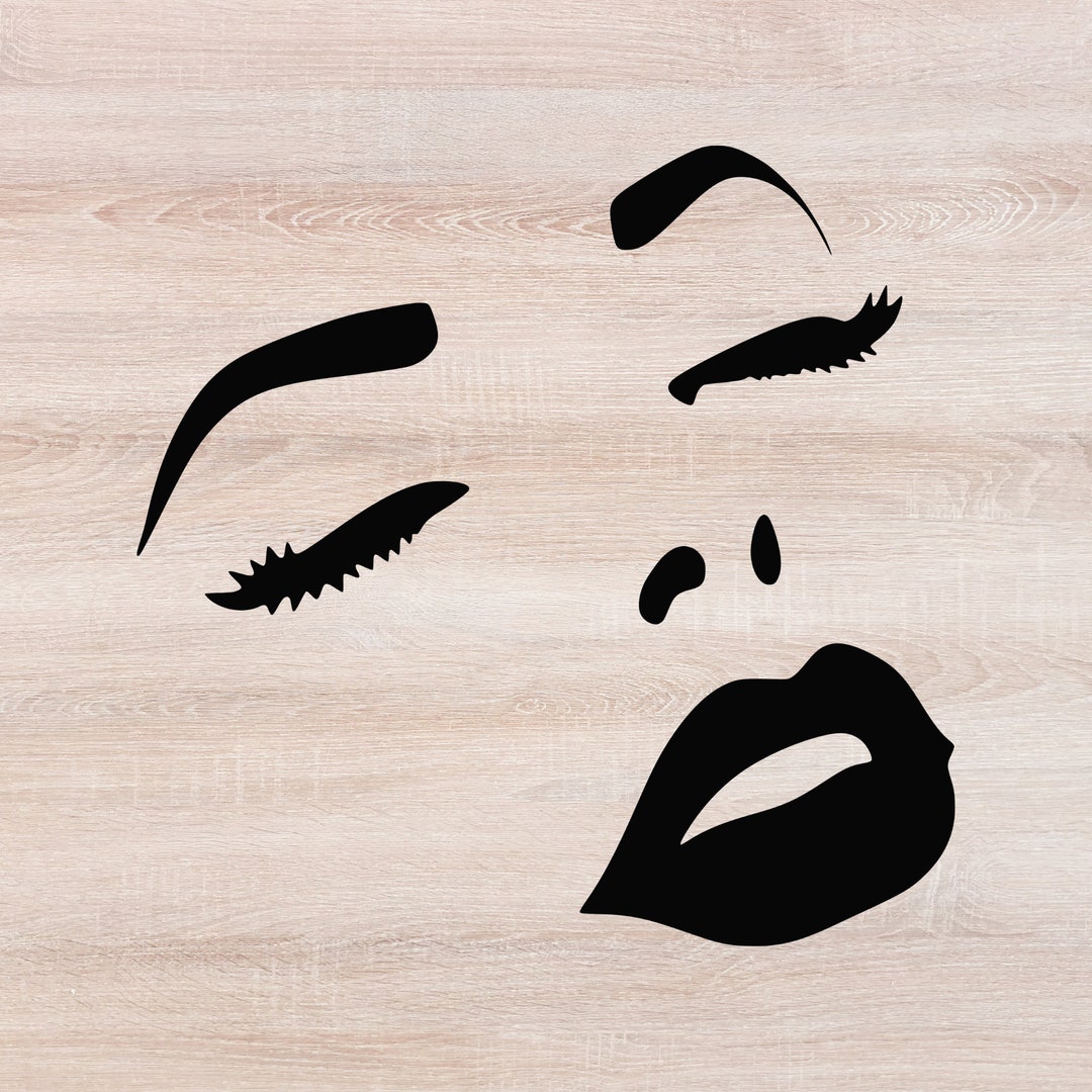 Woman Face Svg, Lips Svg, Eyelashes Svg,women Svg Silhoutte Svg - Etsy