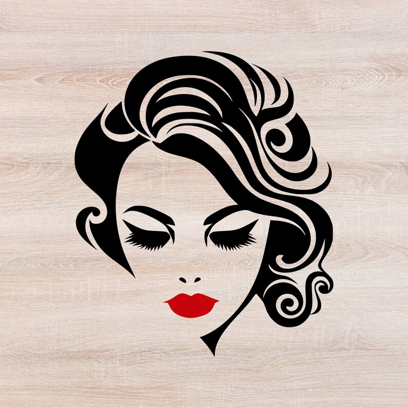 Beauty Face Svg, Woman Beauty Human Face Svg, Glamor Lady Svg ...