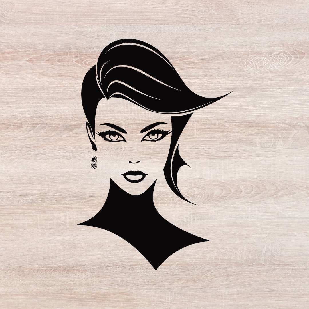 Face Svg, Beautiful Face Svg, Woman Svg, Beauty Svg, Fashion Svg, Salon ...