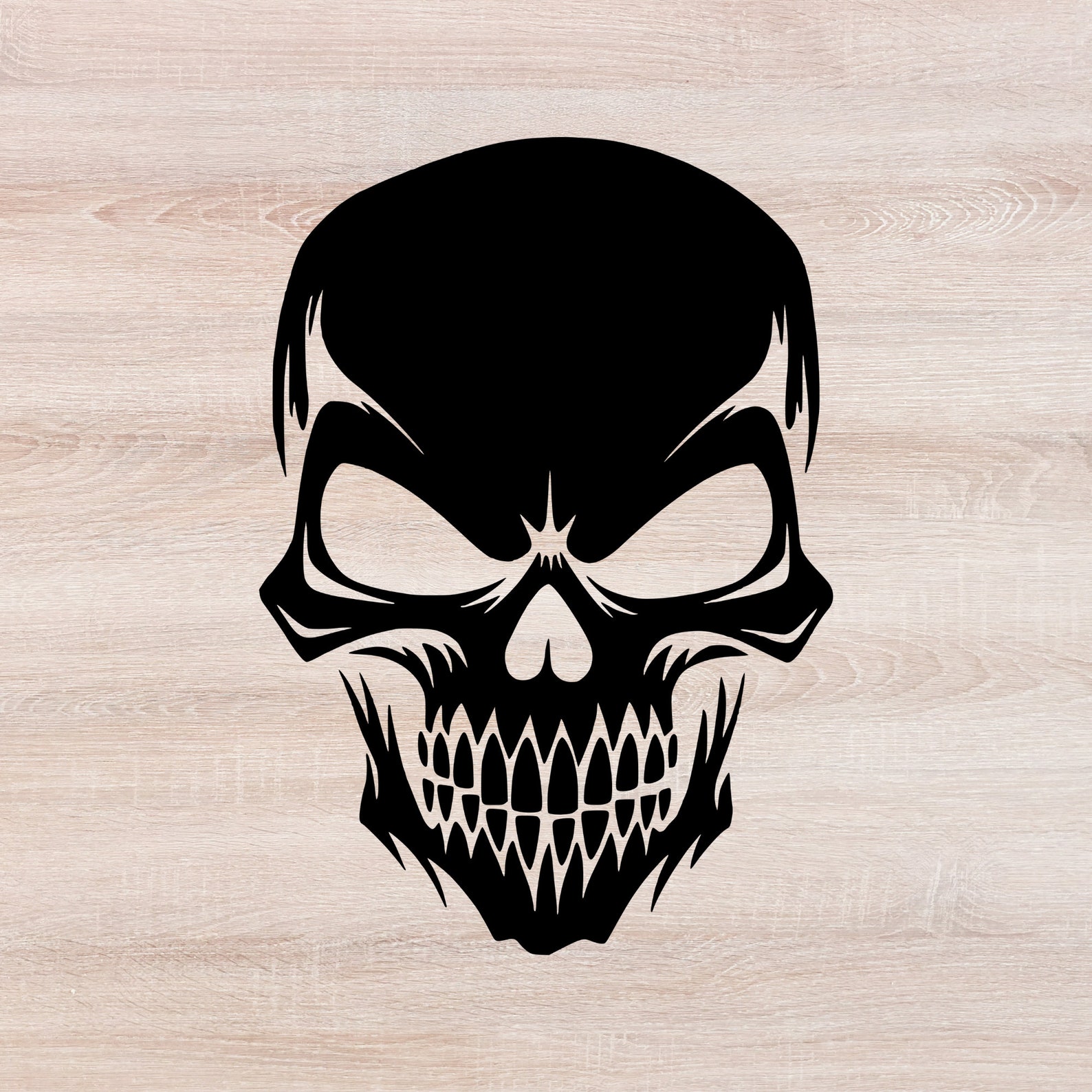 Skull SVG Laughing Skull Vector Images, Silhouette SVG Files, Clipart ...