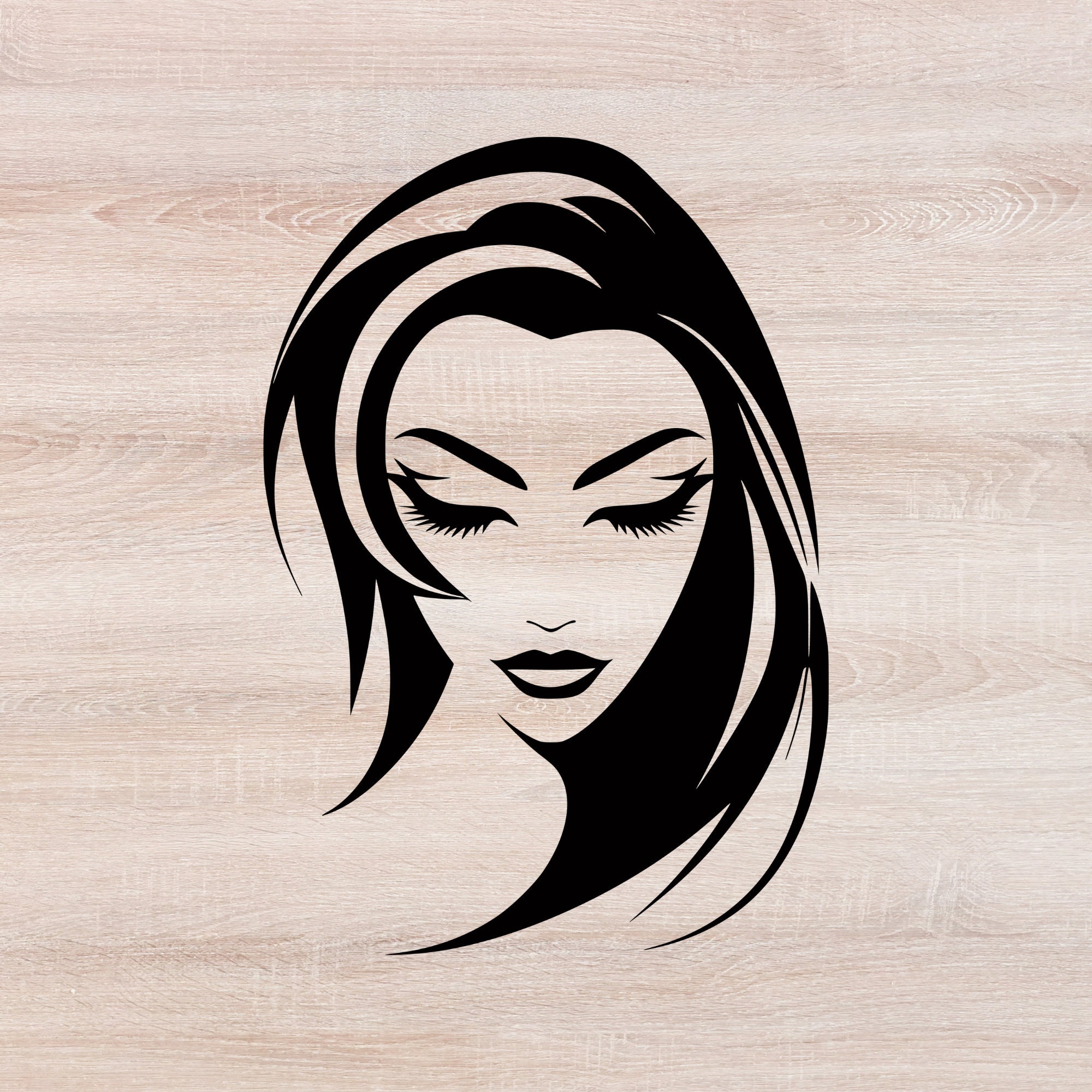 Face Svg, Beautiful Face Svg, Woman Svg, Beauty Svg, Fashion Svg, Salon ...