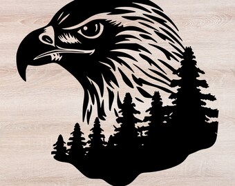 Eagle Scene DXF, Svg Cut File for Cricut, Dxf for Plasma Cnc, Laser ...