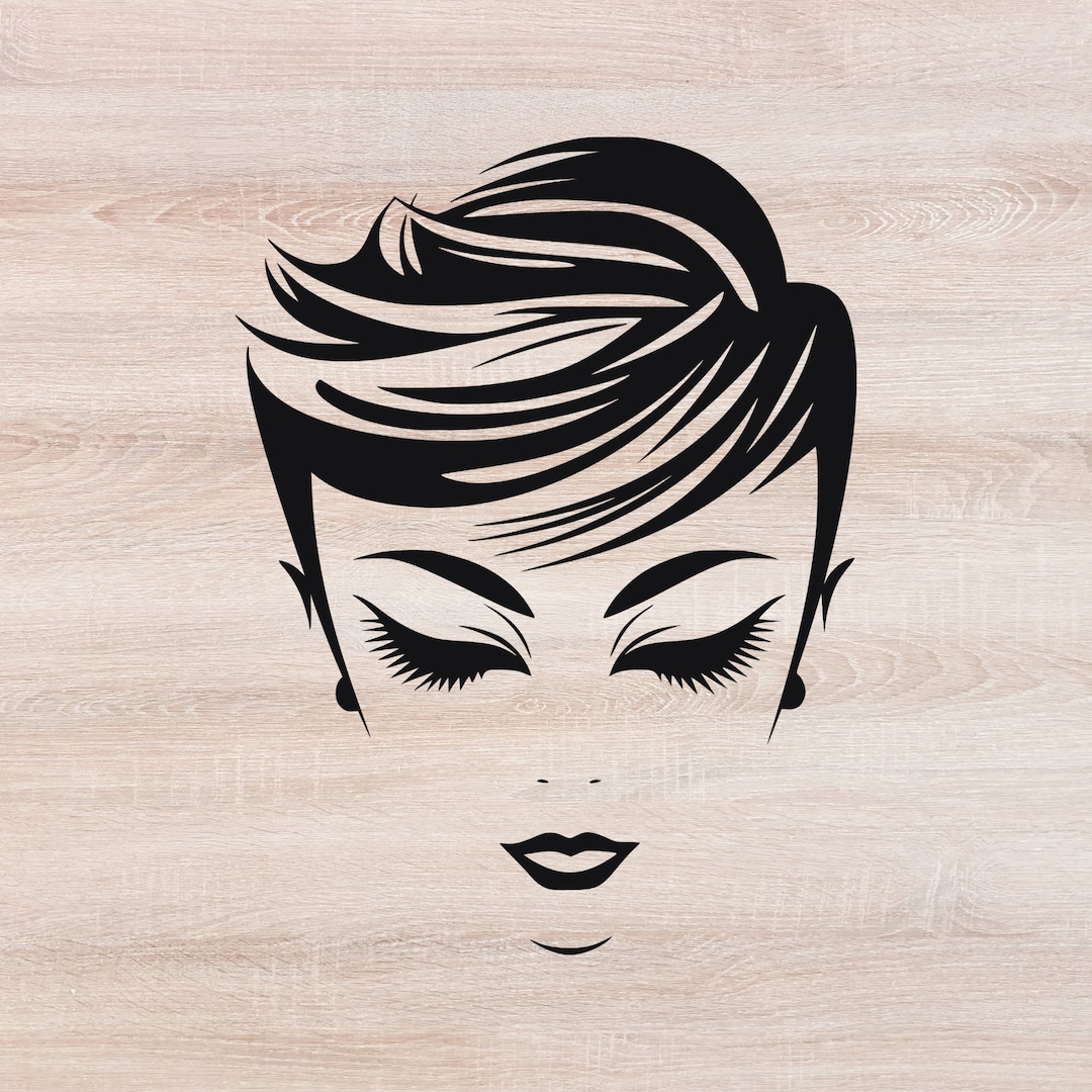 Face Svg, Beautiful Face Svg, Woman Svg, Beauty Svg, Fashion Svg, Salon ...