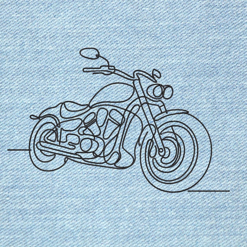 5 Sizes of Embroidery Designs Motorcycle , Embroidery Art for Gift ...